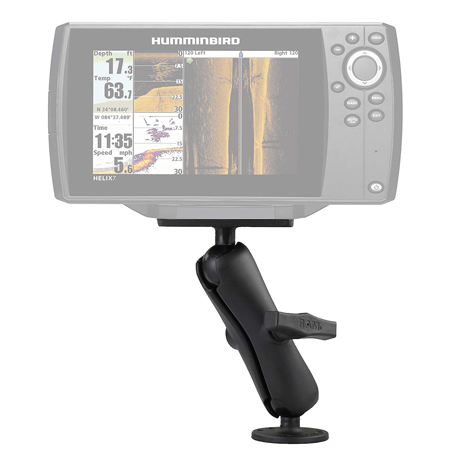 RAM MOUNT nosač za Humminbird Helix 7 | Drill-down Double Ball Mount ...