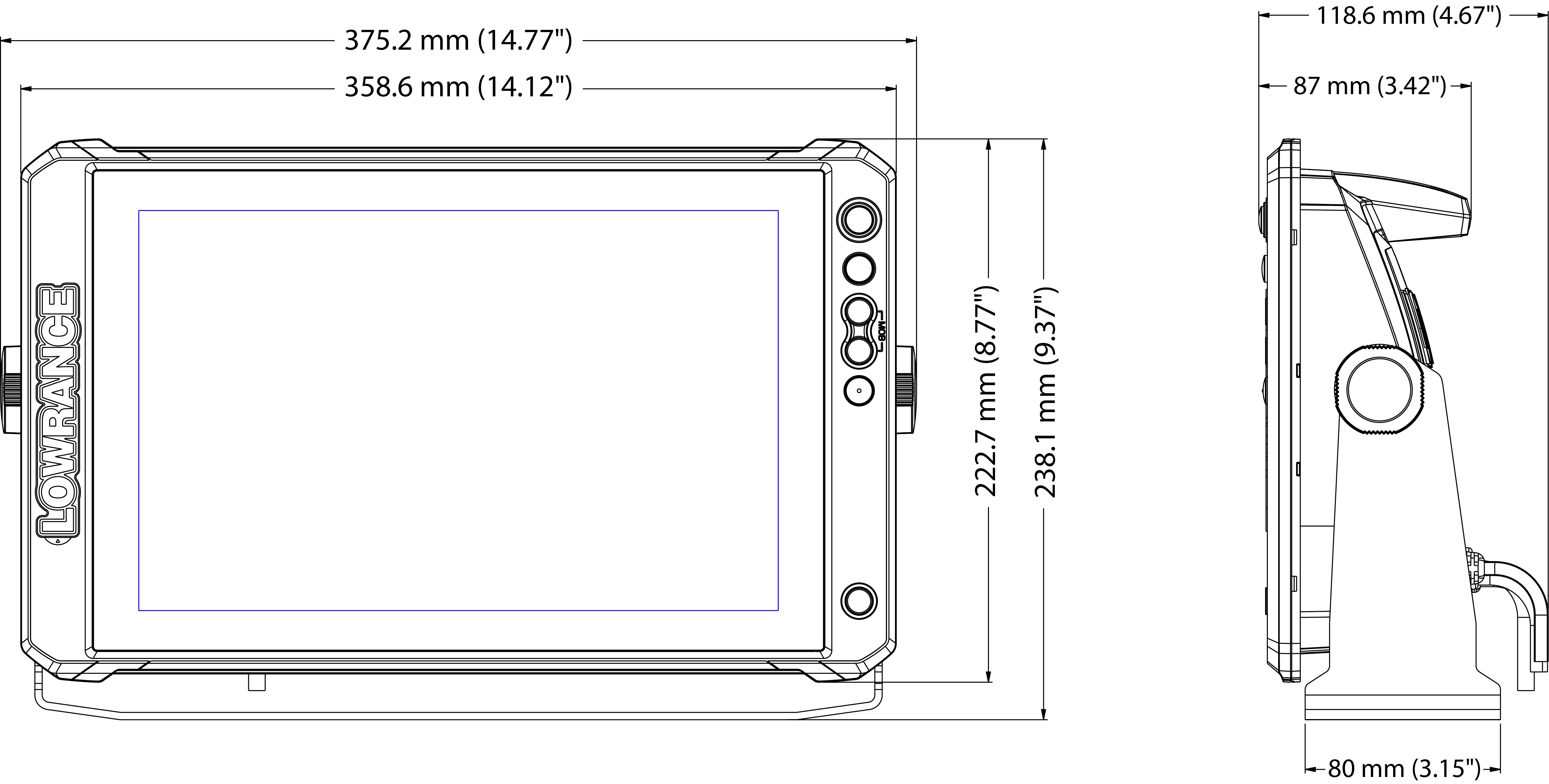 Lowrance Elite 12 FS sa Active Imaging 3-in-1 sondom | Elite™ FS 12 ...